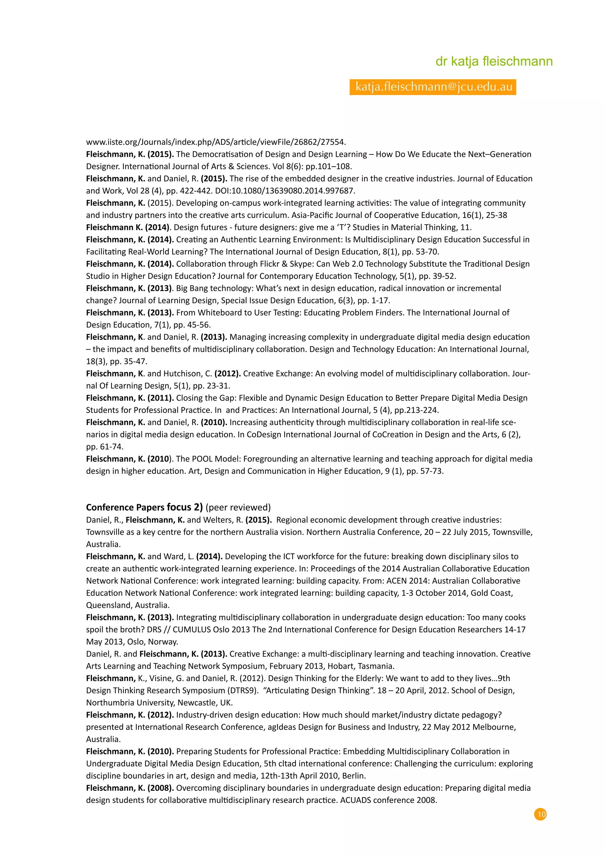 Cv katja fleischmann_may_2019 | PDF