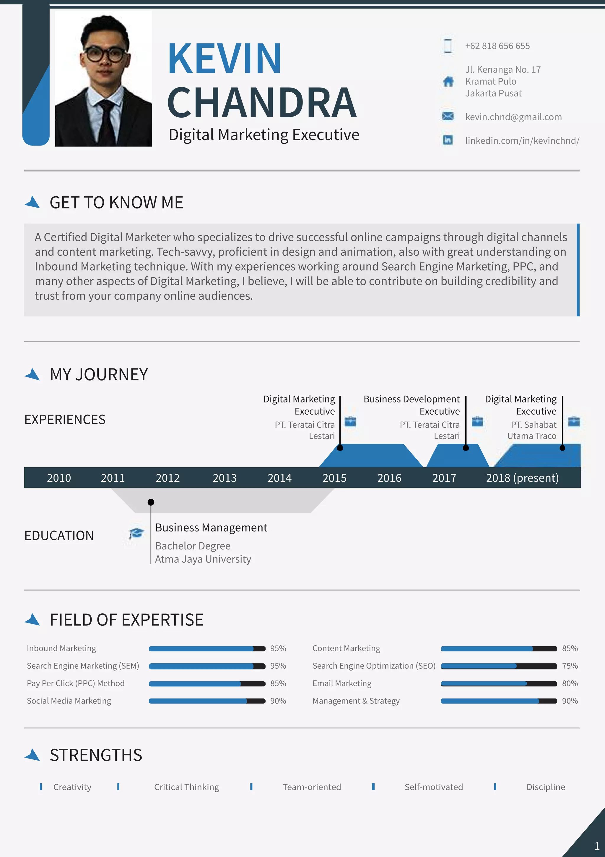 Cv kevin | PDF | Marketing and Advertising | Business
