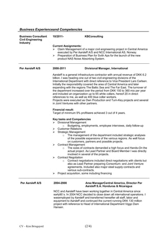 Cv Kim Bringsjord 14032012 En | DOCX | Civil Engineering Industry ...