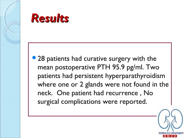 Parathyroidectomy | PPT | Thyroid Disorders | Endocrine and Metabolic ...
