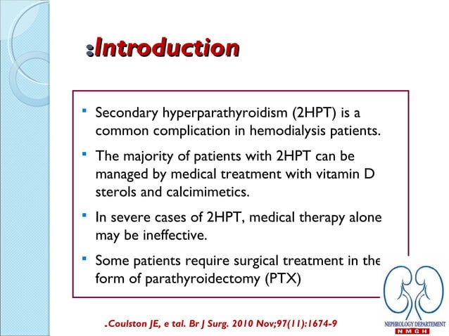 Parathyroidectomy | PPT | Thyroid Disorders | Endocrine and Metabolic ...