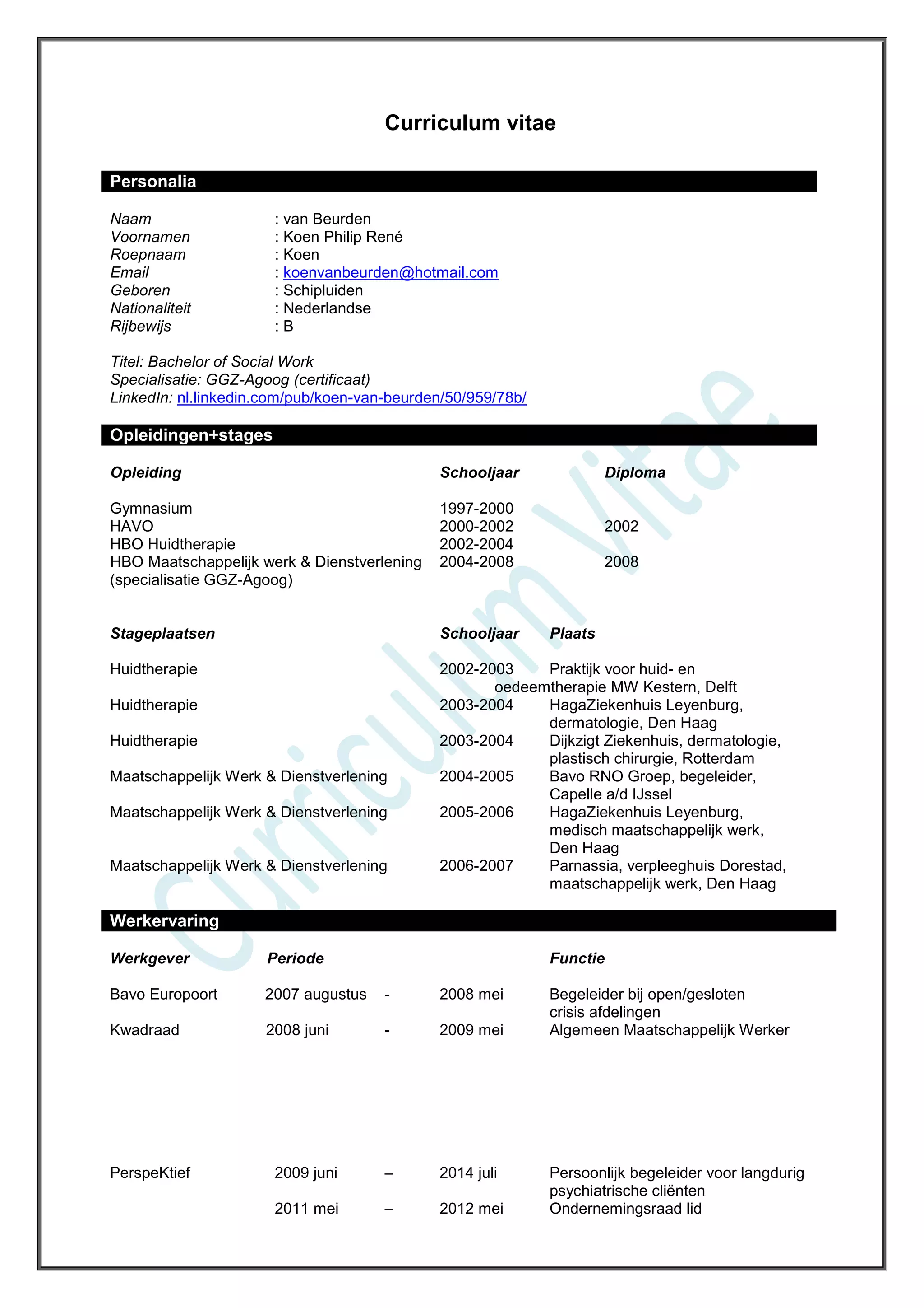 Cv kpr van_beurden li | DOCX