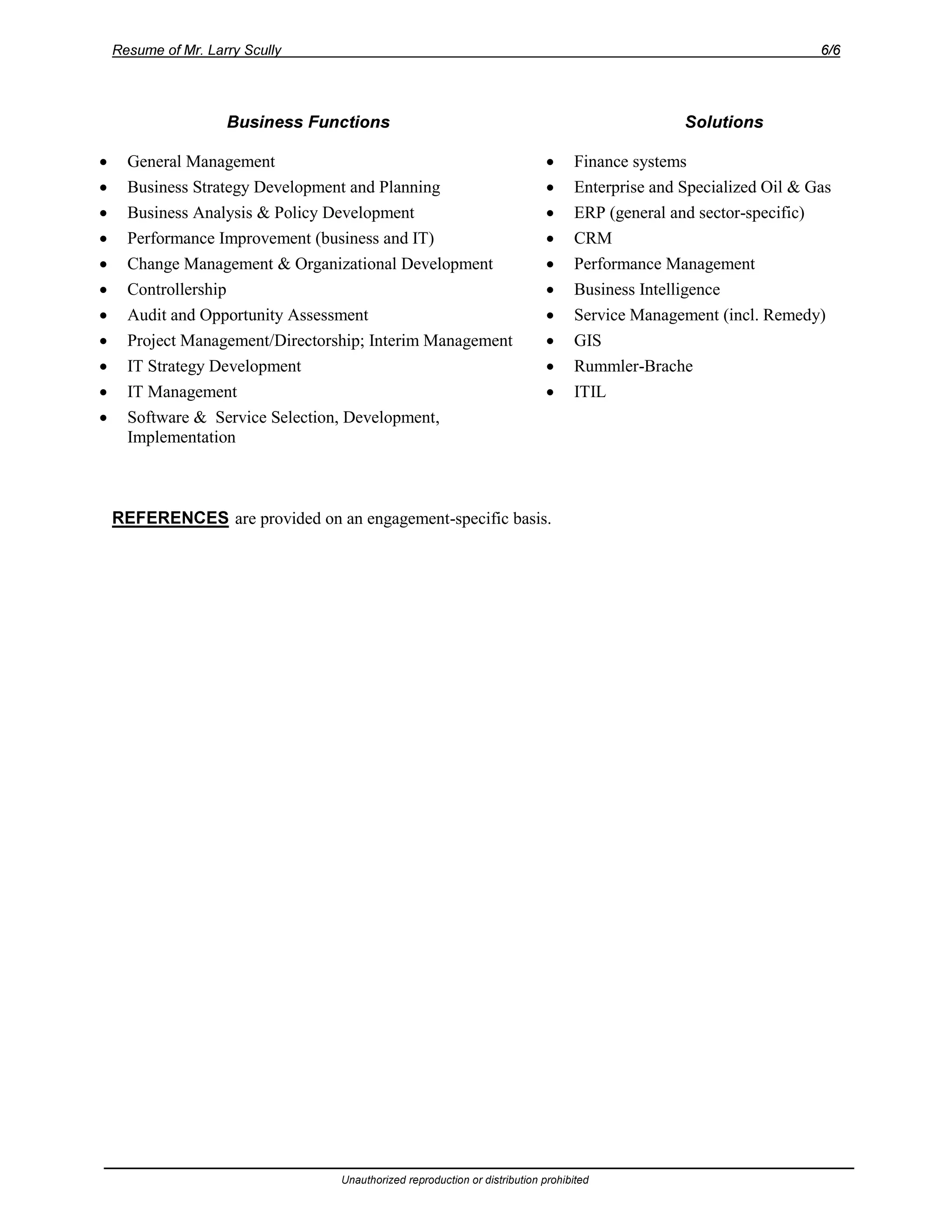 Cv Larry Scully | PDF