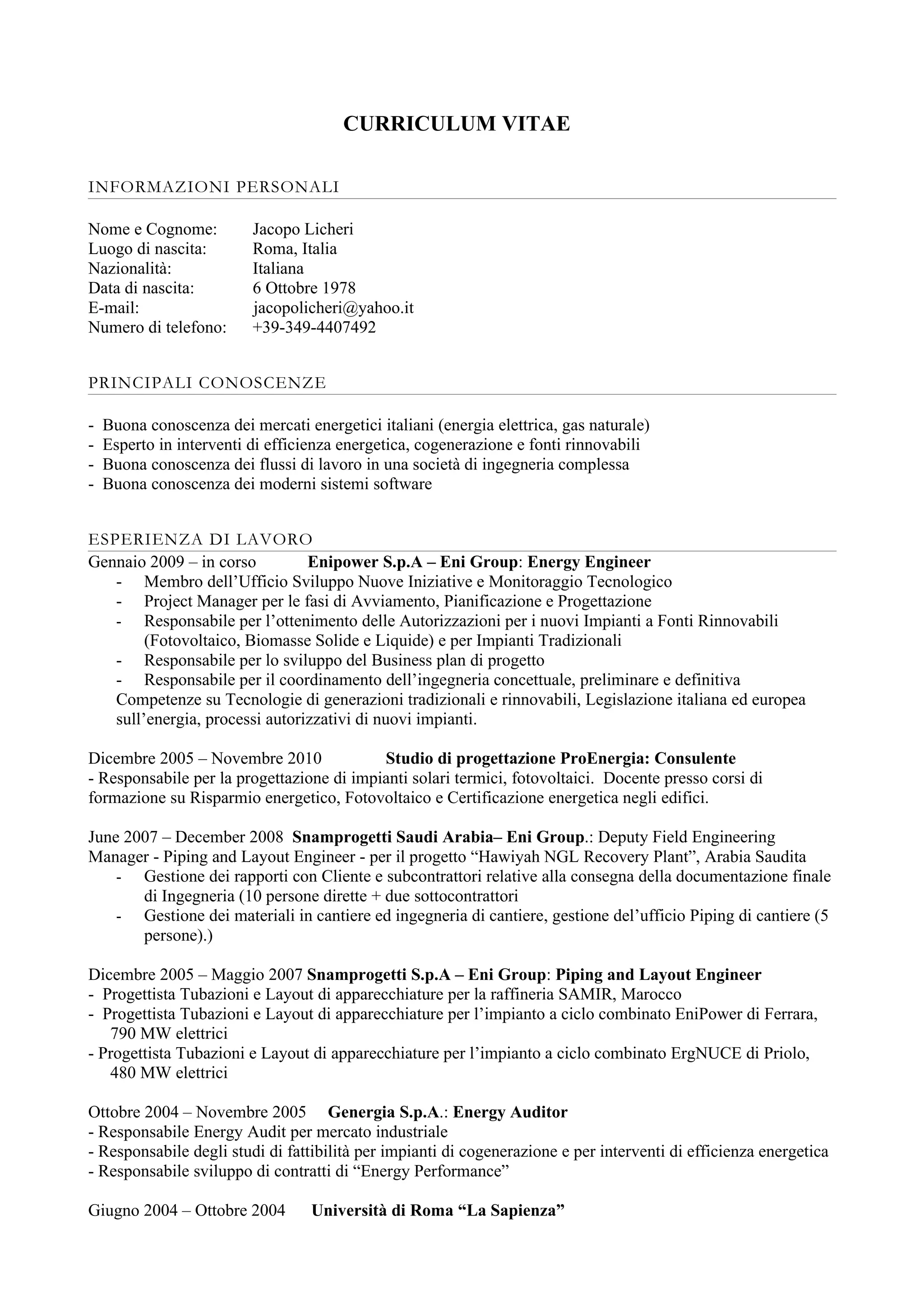 Cv Licheri Ita Mar 11 | PDF