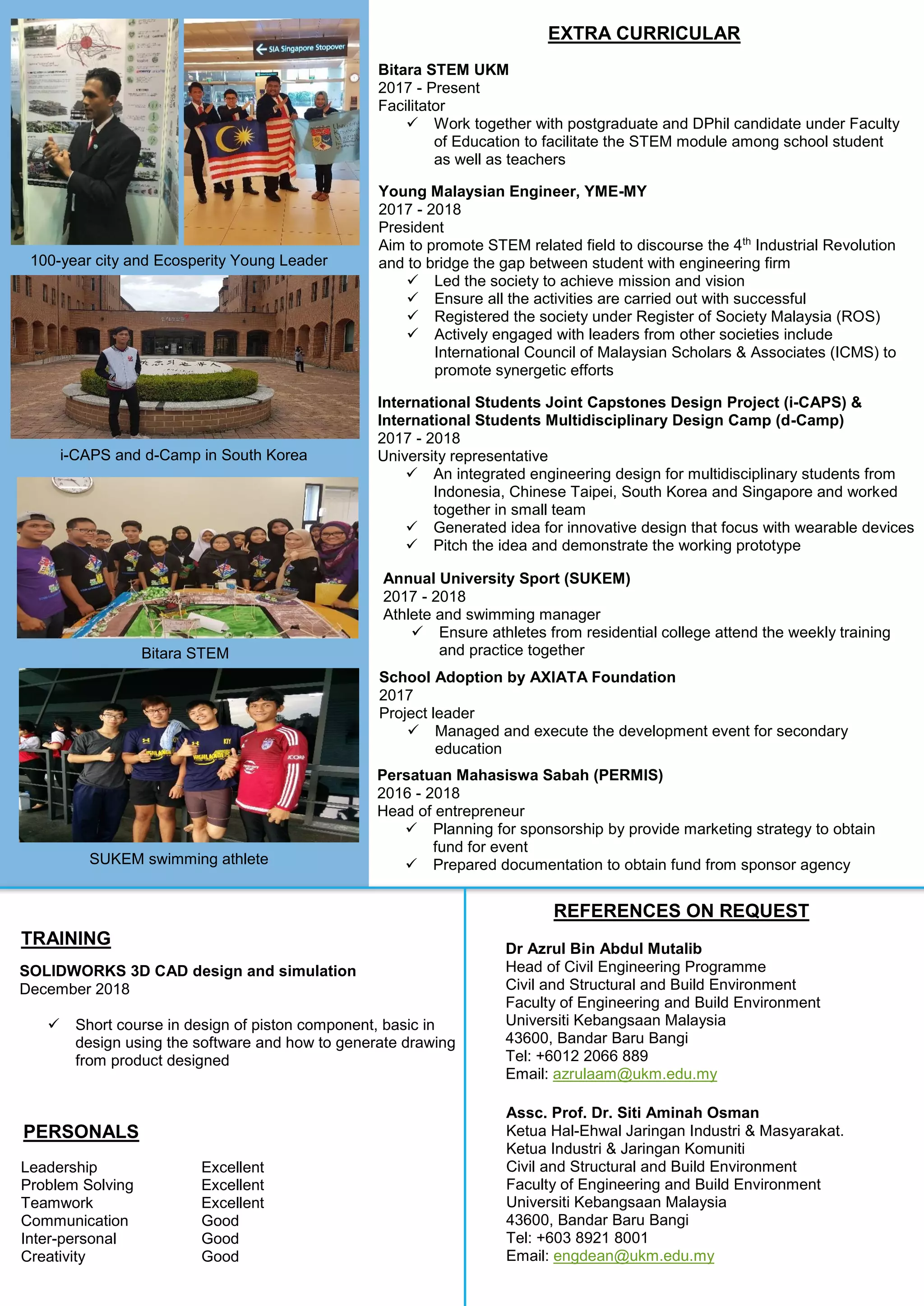 Curricular Vitae - Mohd Eizlan Majuk | PDF