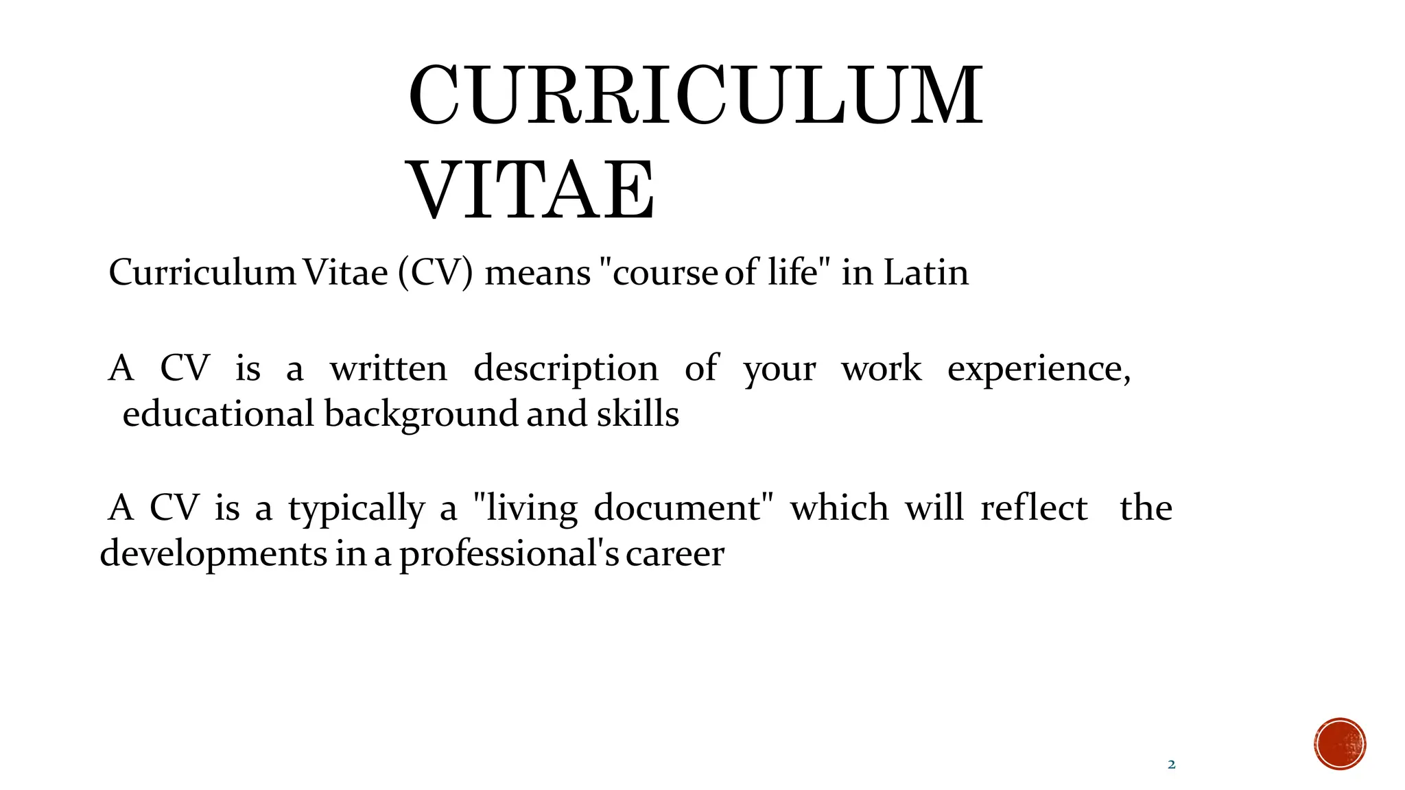 CV Writing essentials , Business Communication | PPTX