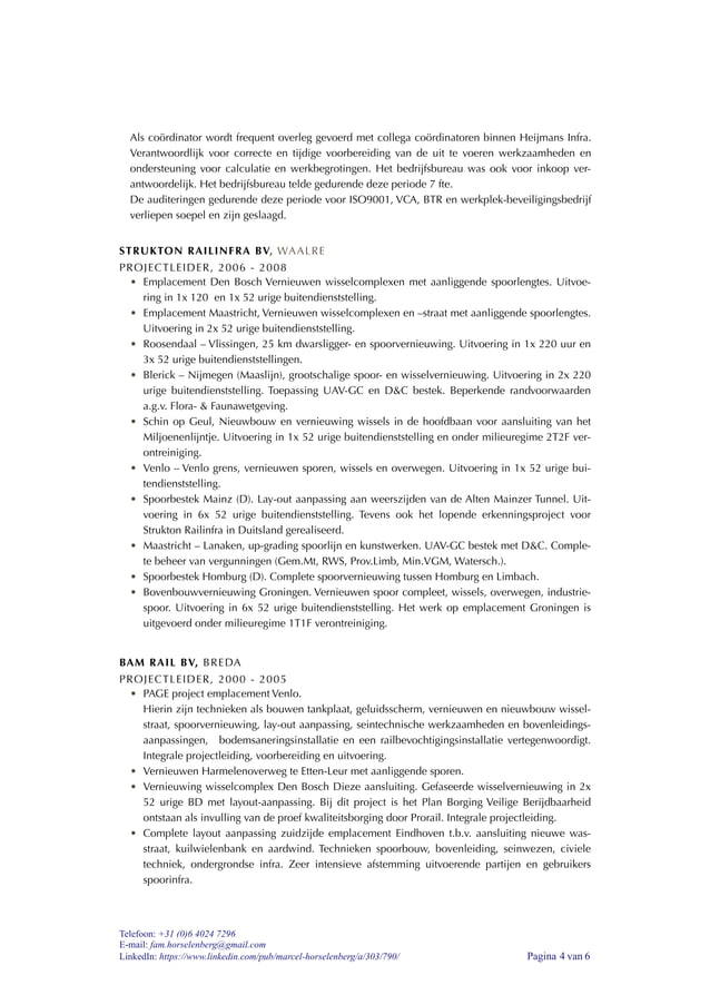 Cv marcel horselenberg nl status sept 2018 maximaal | PDF