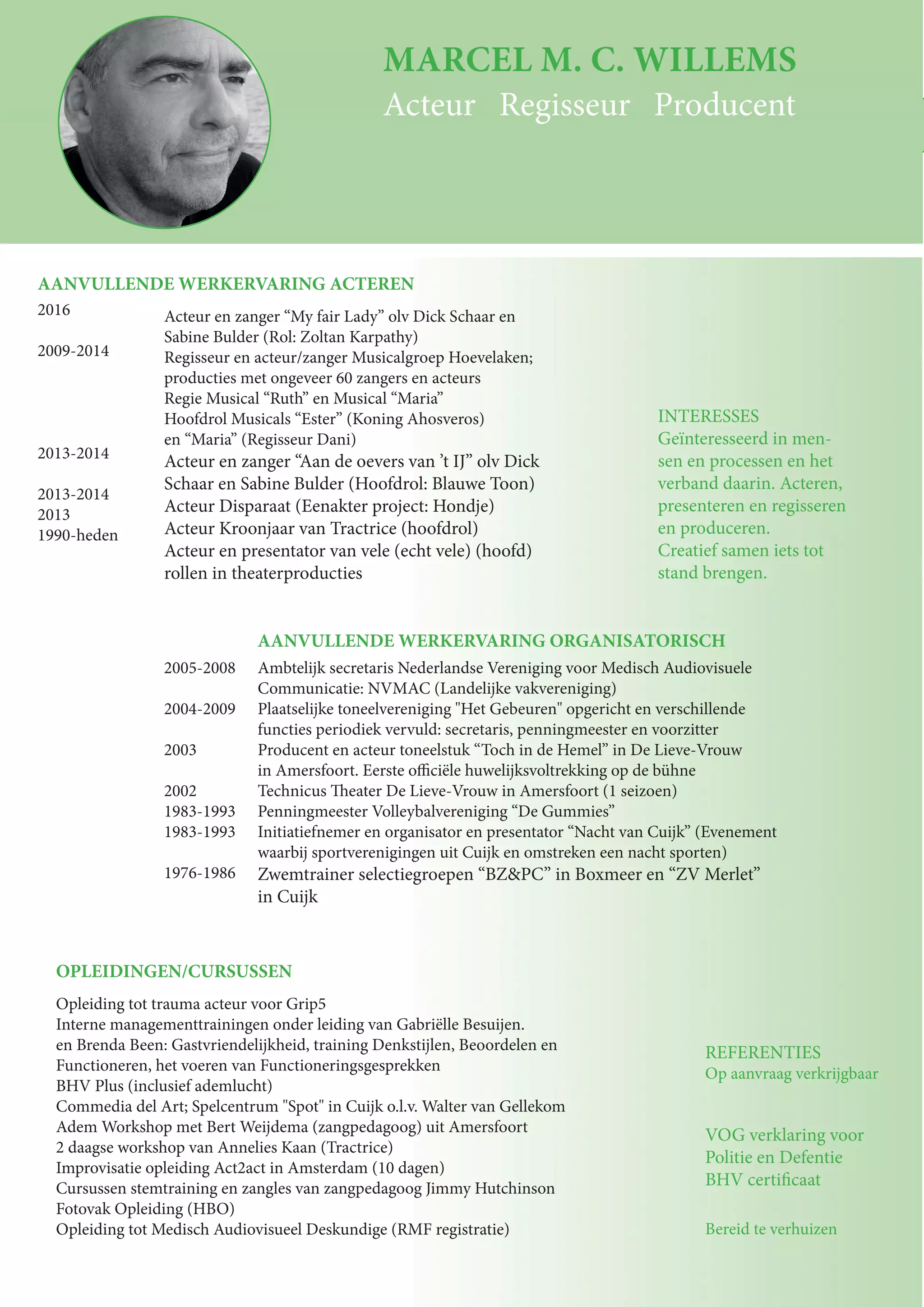 Cv marcel willems 2020 acteren | PDF