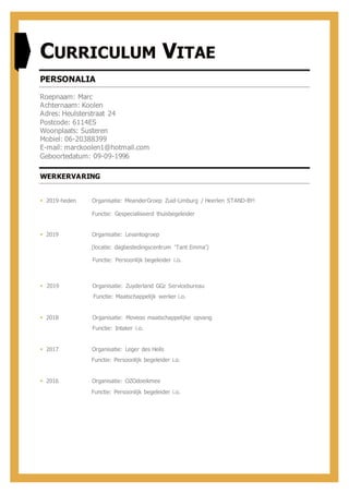 Cv Marc Koolen | PDF
