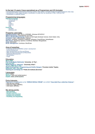 Cv marco somma en | PDF