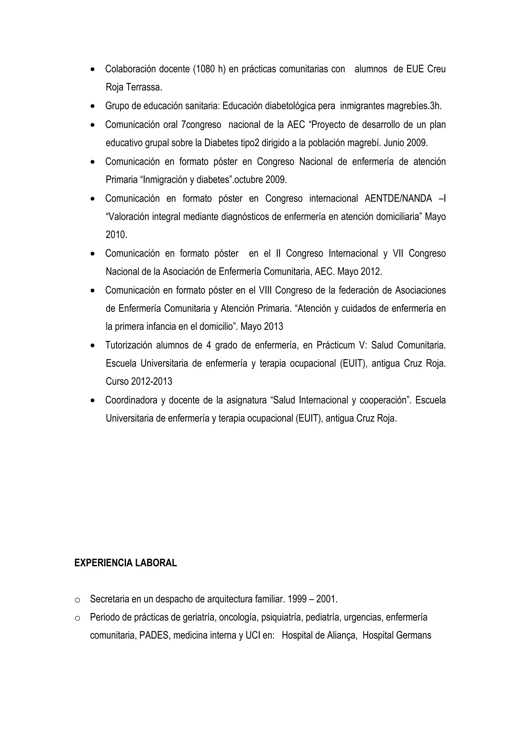 Cv maria castella_sin domicilio | PDF | Descarga Gratuita