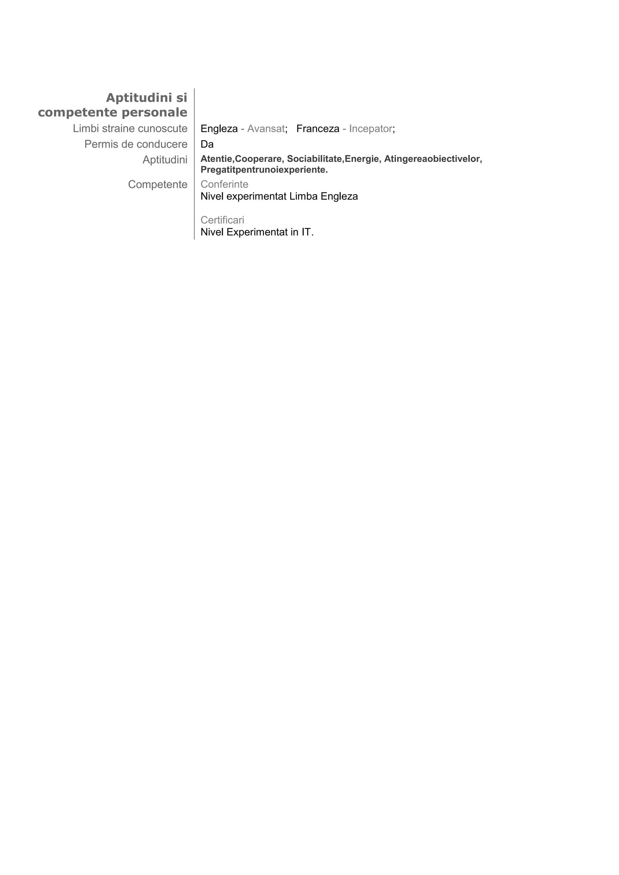 Cv marian | DOCX