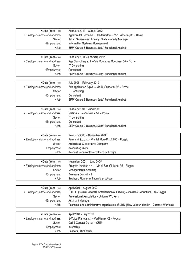 Cv Mario Ruggiero | PDF