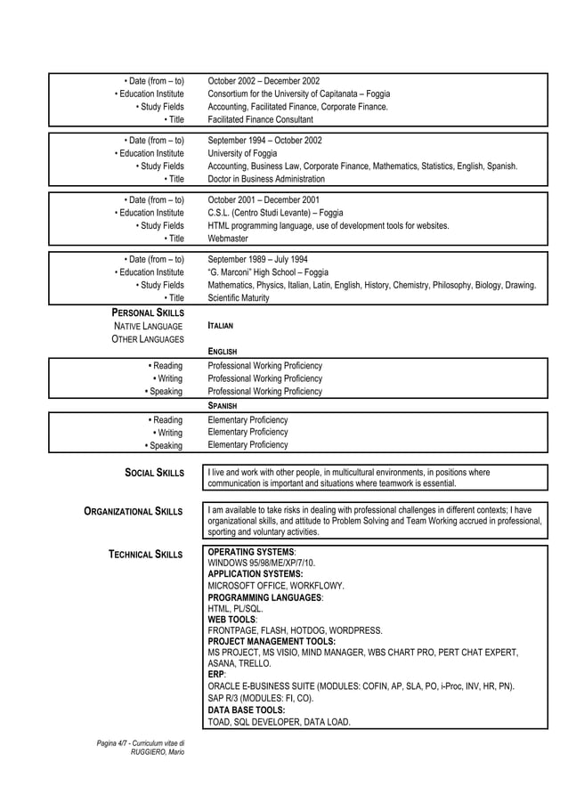 Cv Mario Ruggiero | PDF