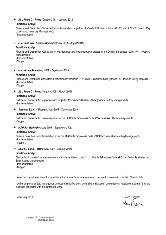 Cv Mario Ruggiero | PDF