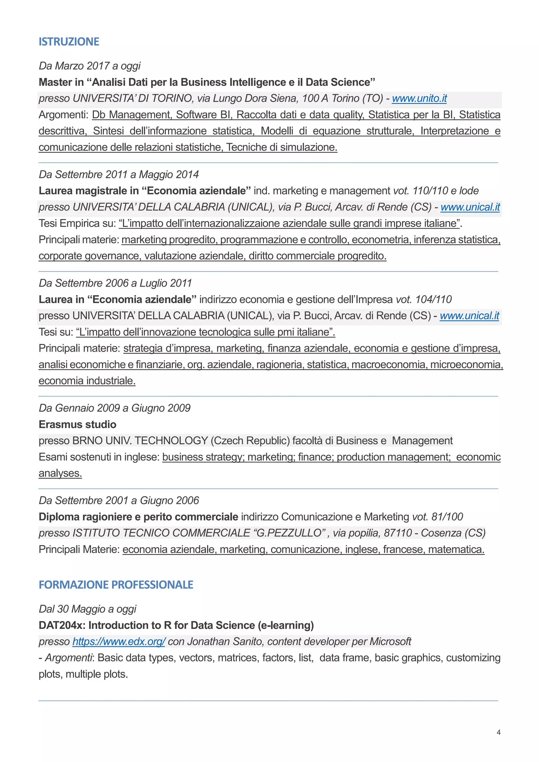 CV Mario Scalzo | PDF