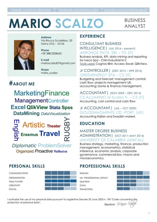 CV Mario Scalzo | PDF