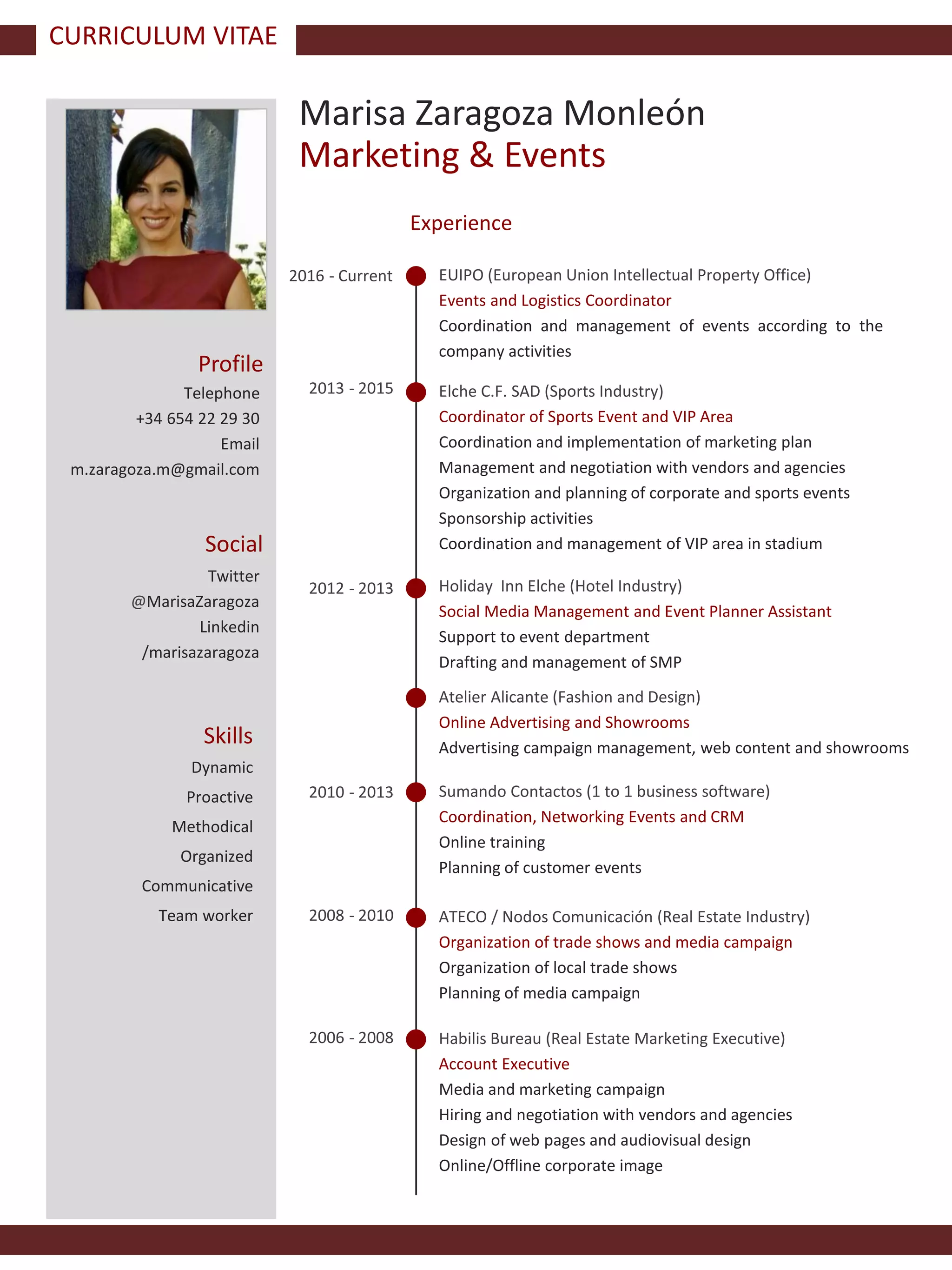CV Marisa Zaragoza (English) | PDF