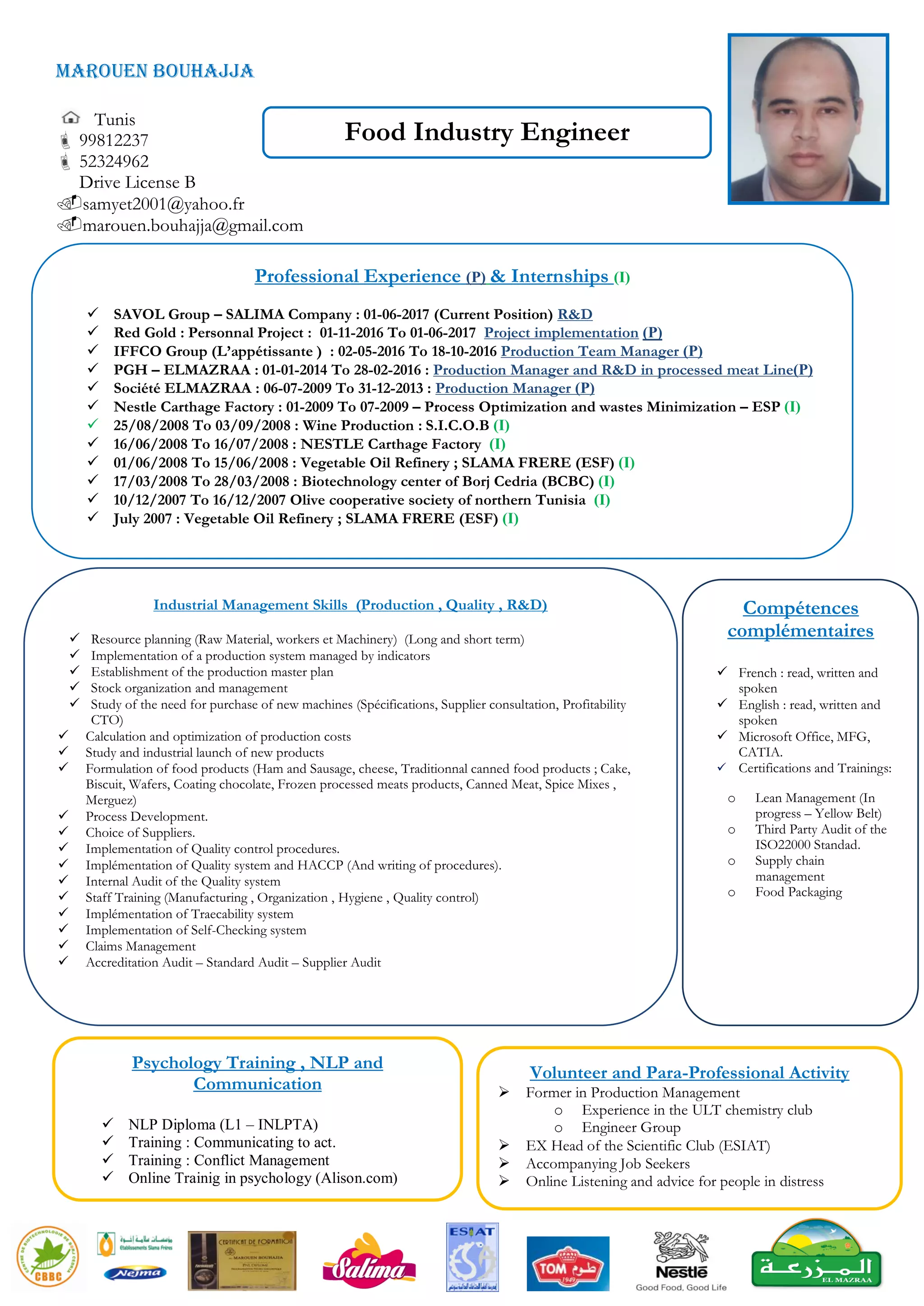 Cv marouen bouhajja anglais | PDF
