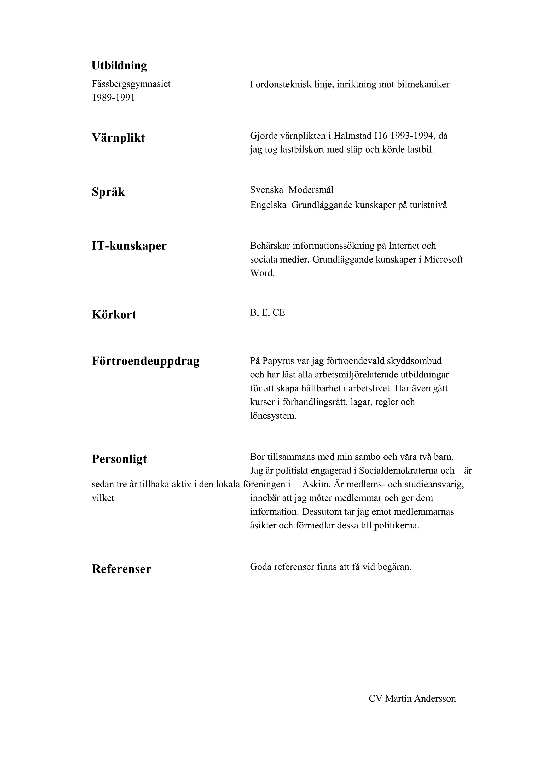 Cv martin andersson 2012 (2) | DOC