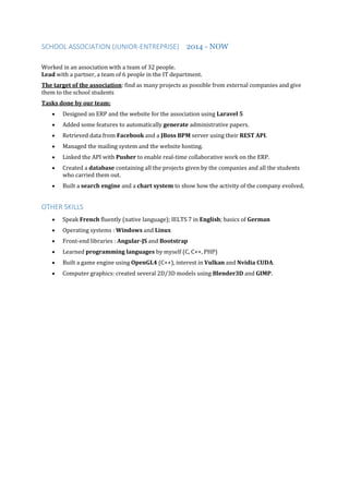 Cv massinissa mokhtari | PDF