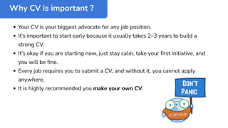 CV masterclass By Muhammad Fahad, basics of a professional CV | PDF
