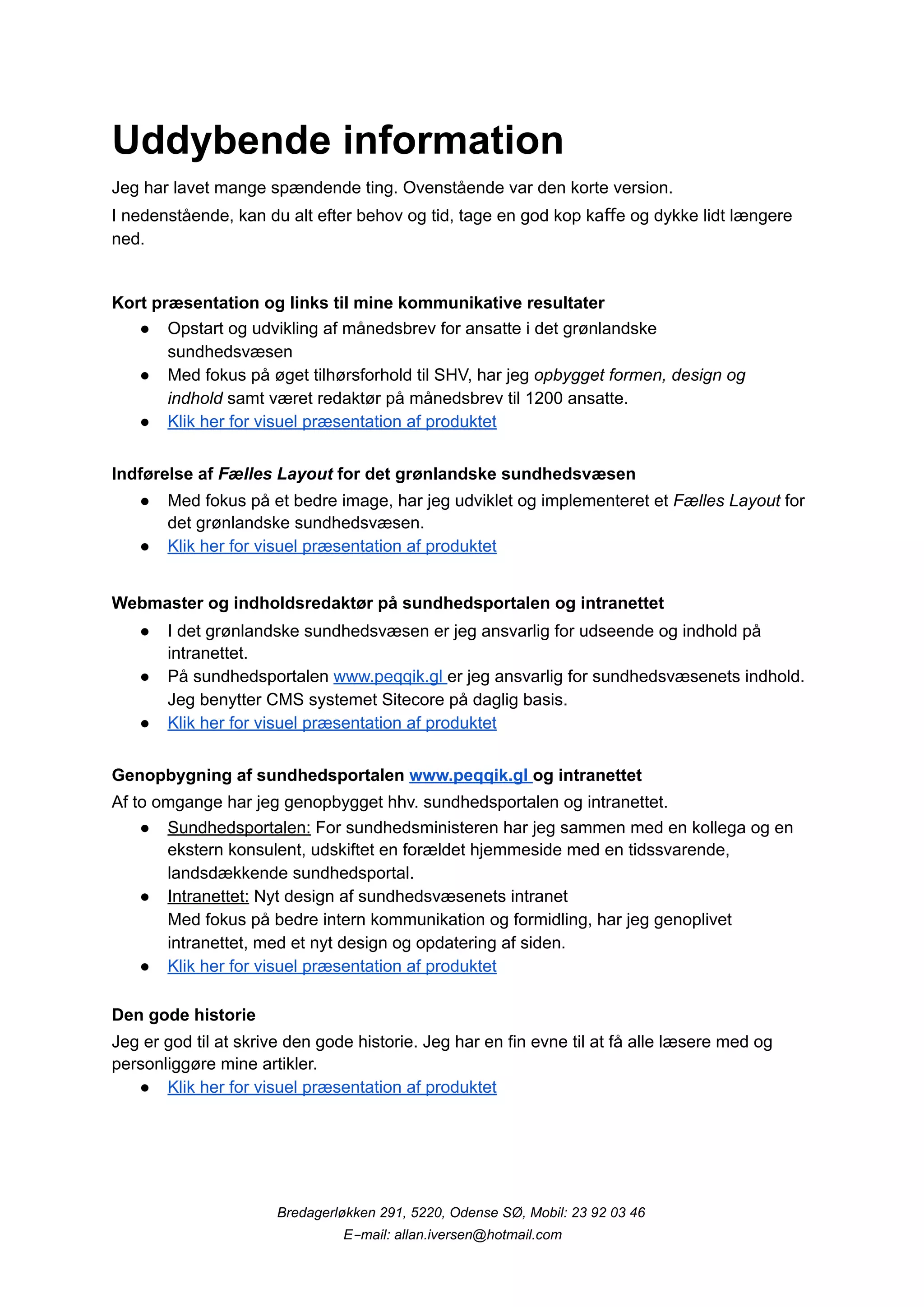 CV Allan Iversen | PDF