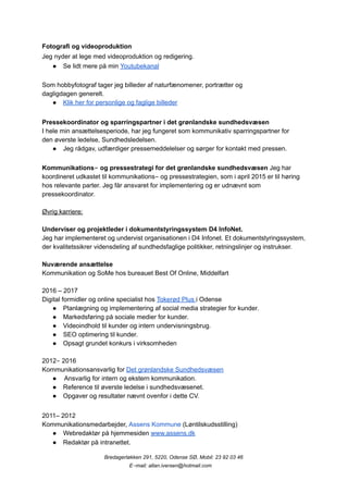 CV Allan Iversen | PDF