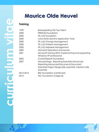 Cv maurice olde heuvel | PDF