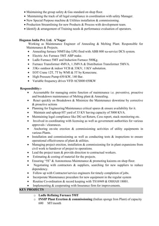 Executive Engineer with 5 Years Exp. in Maintenance & PPC | DOC