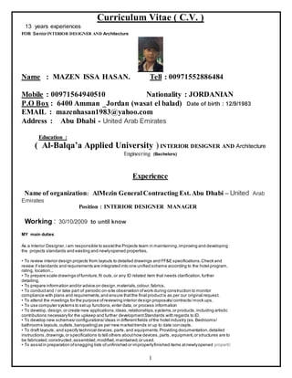 Cv mazen hasan senior interior designer and architecture (3) | DOCX