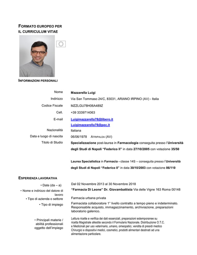 Cv mazzarella luigi | PDF