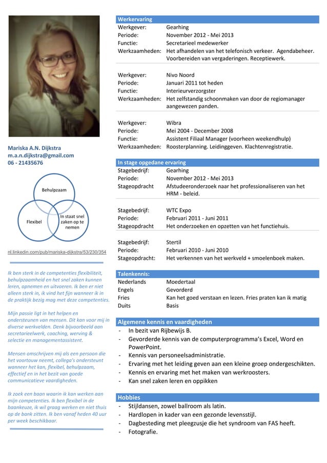 Cv mei 2013 definitief | PDF