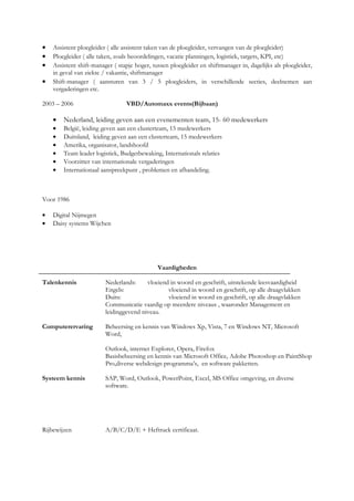 Cv met foto update | DOC