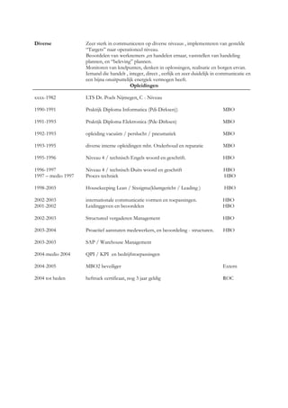 Cv met foto update | DOC