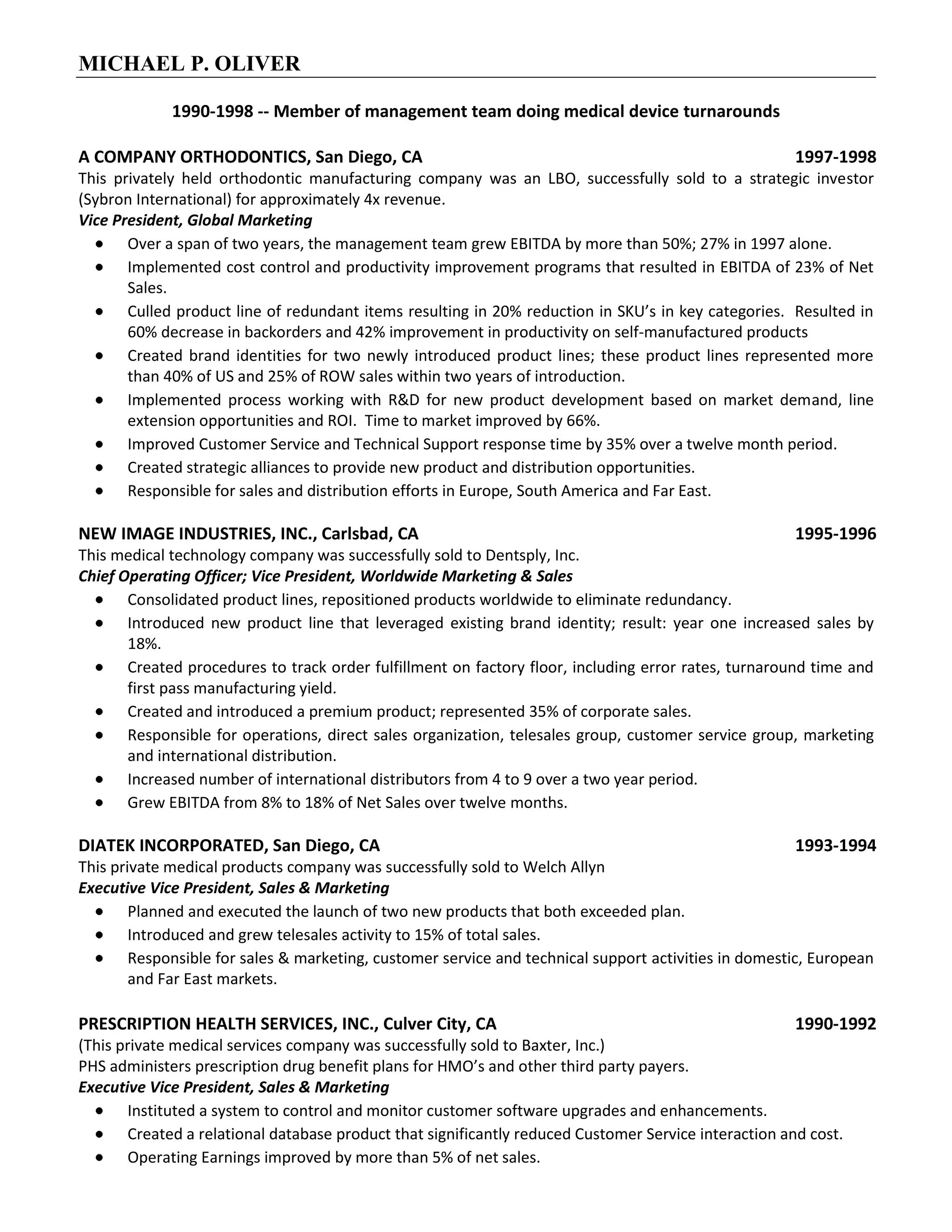 MIke Oliver Resume | DOCX