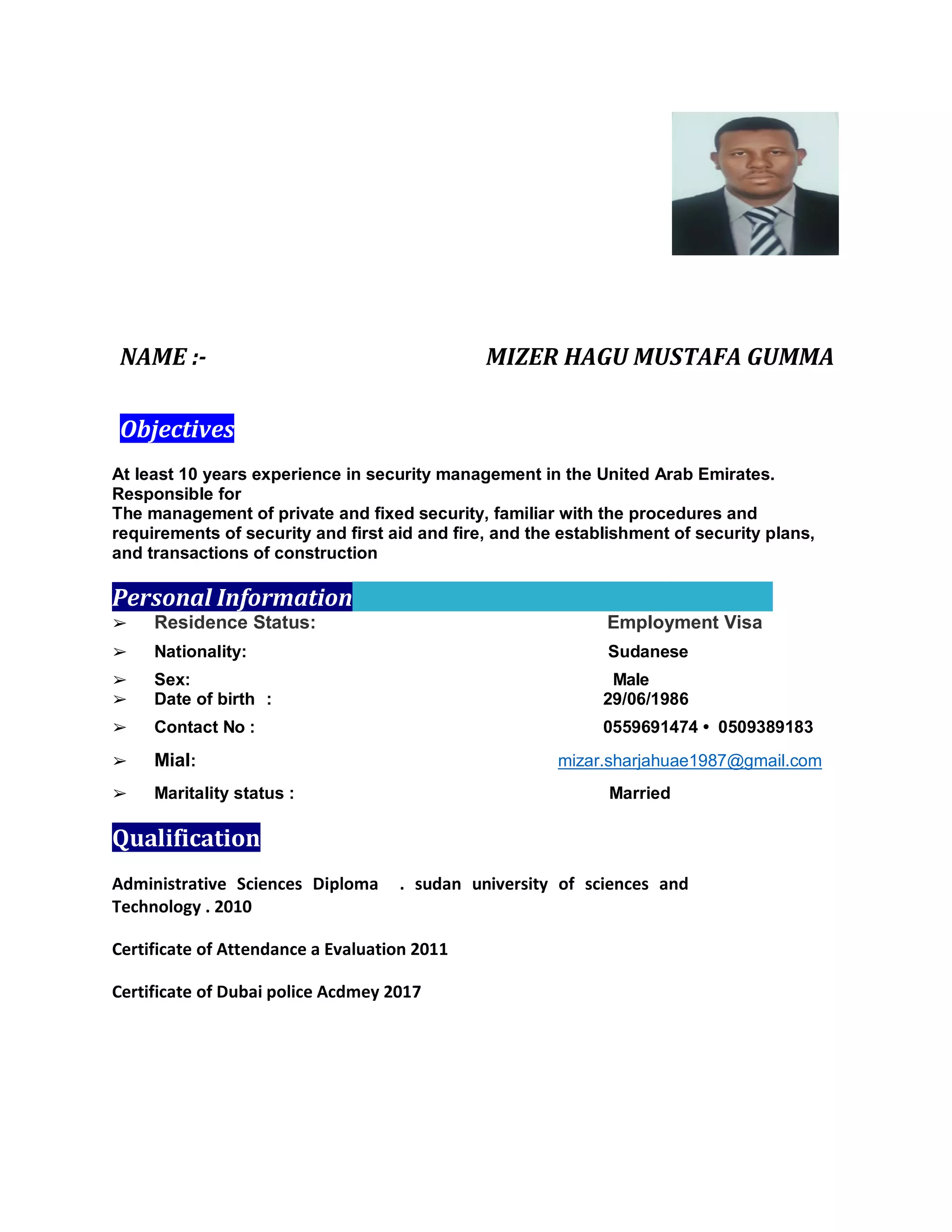 Cv mizar gumaa | PDF