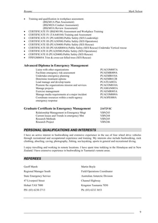 Cv M.Nelson | PDF | Environmental Services Industry | Industries