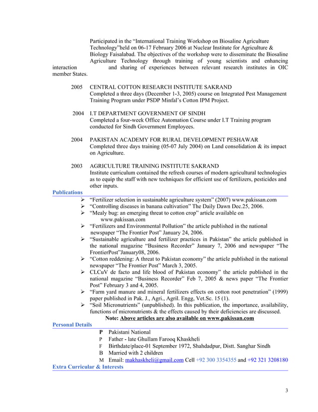 Cv Mohammad Ali | PDF