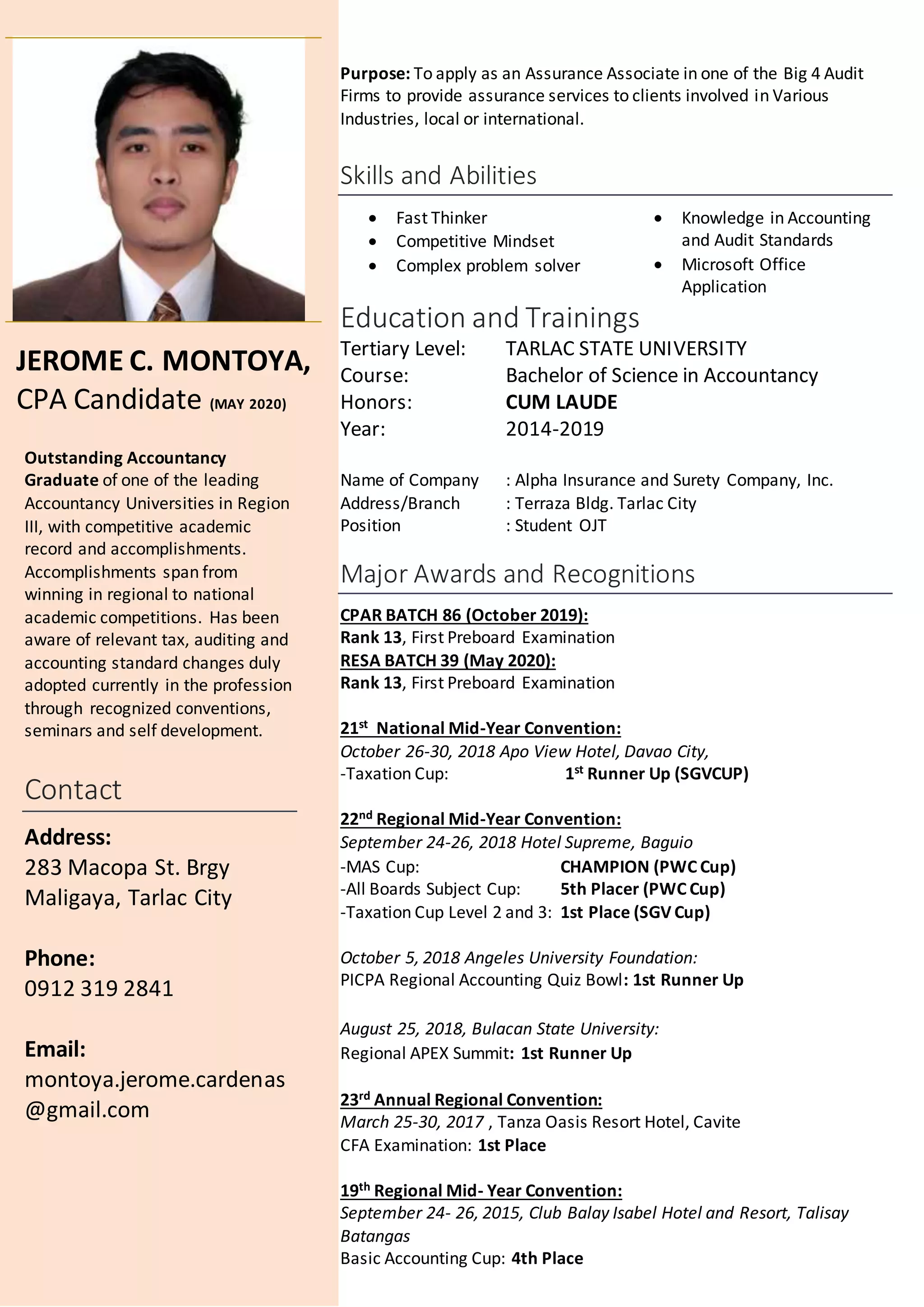 CV, JEROME C. MONTOYA | DOCX