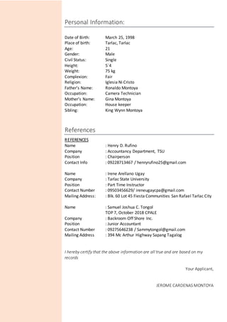 CV, JEROME C. MONTOYA | DOCX