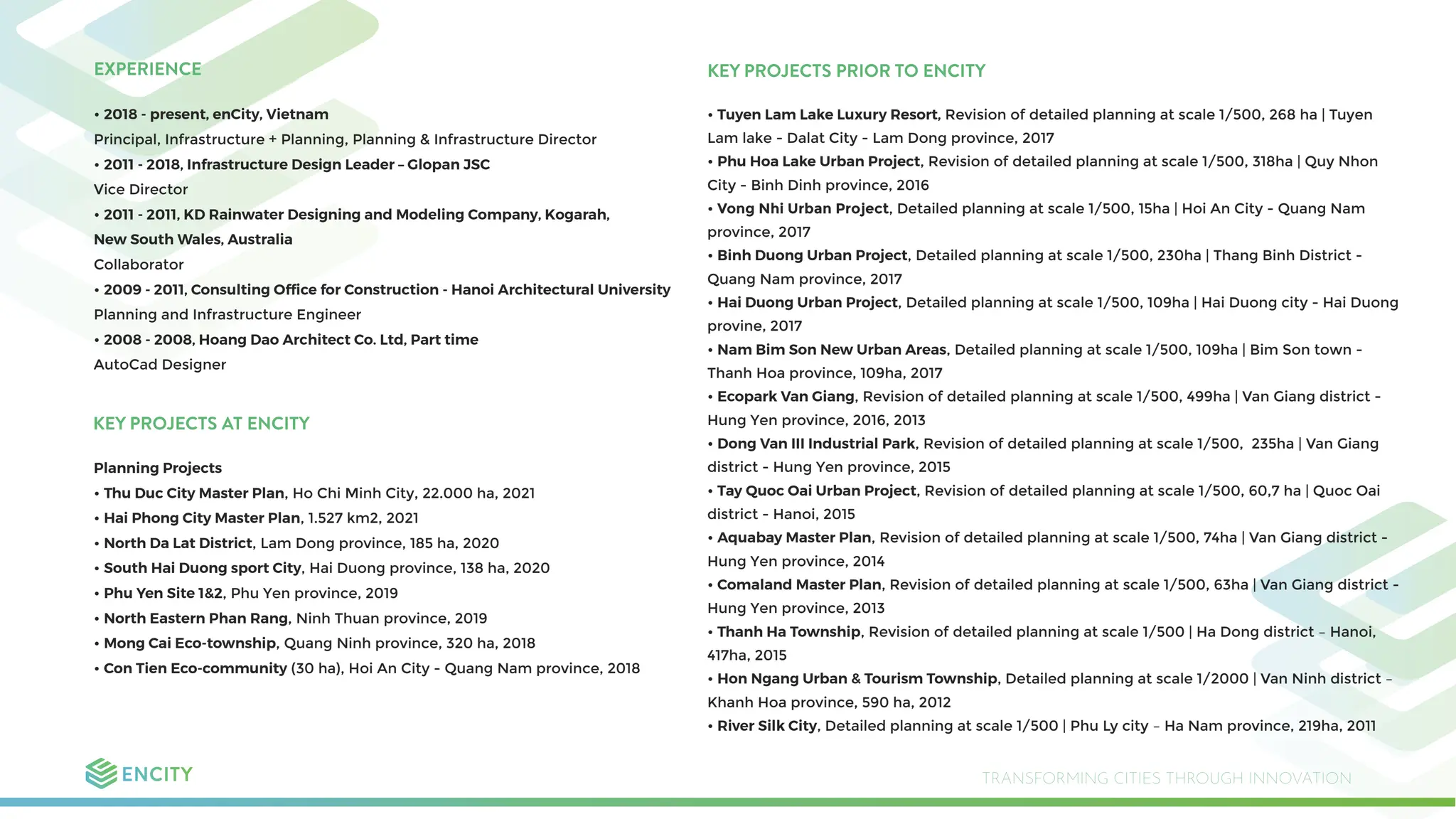enCity Hai Pham CV and portfolio update 2024 | PPT