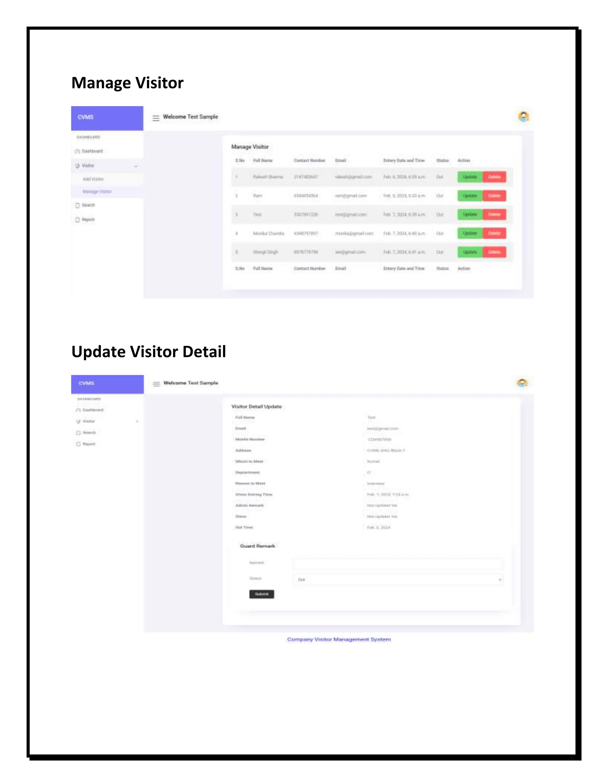 Company Visitor Management System Report.docx