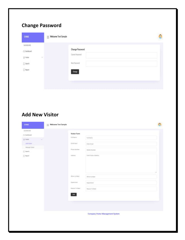 Company Visitor Management System Report.docx | Programming Languages ...