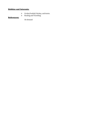 Cv mudassar iqbal | DOC