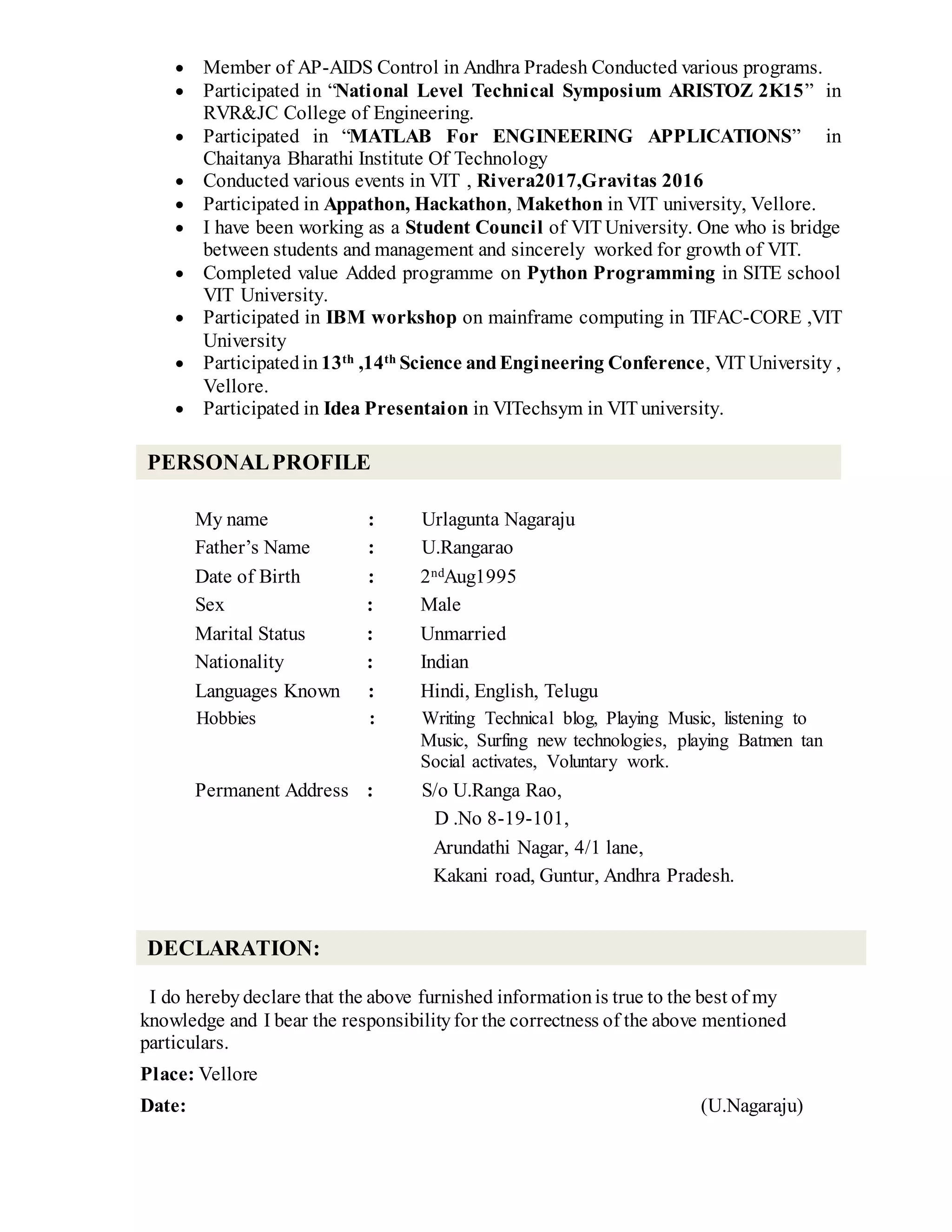 Nagaraju_curriculum vitae | DOCX