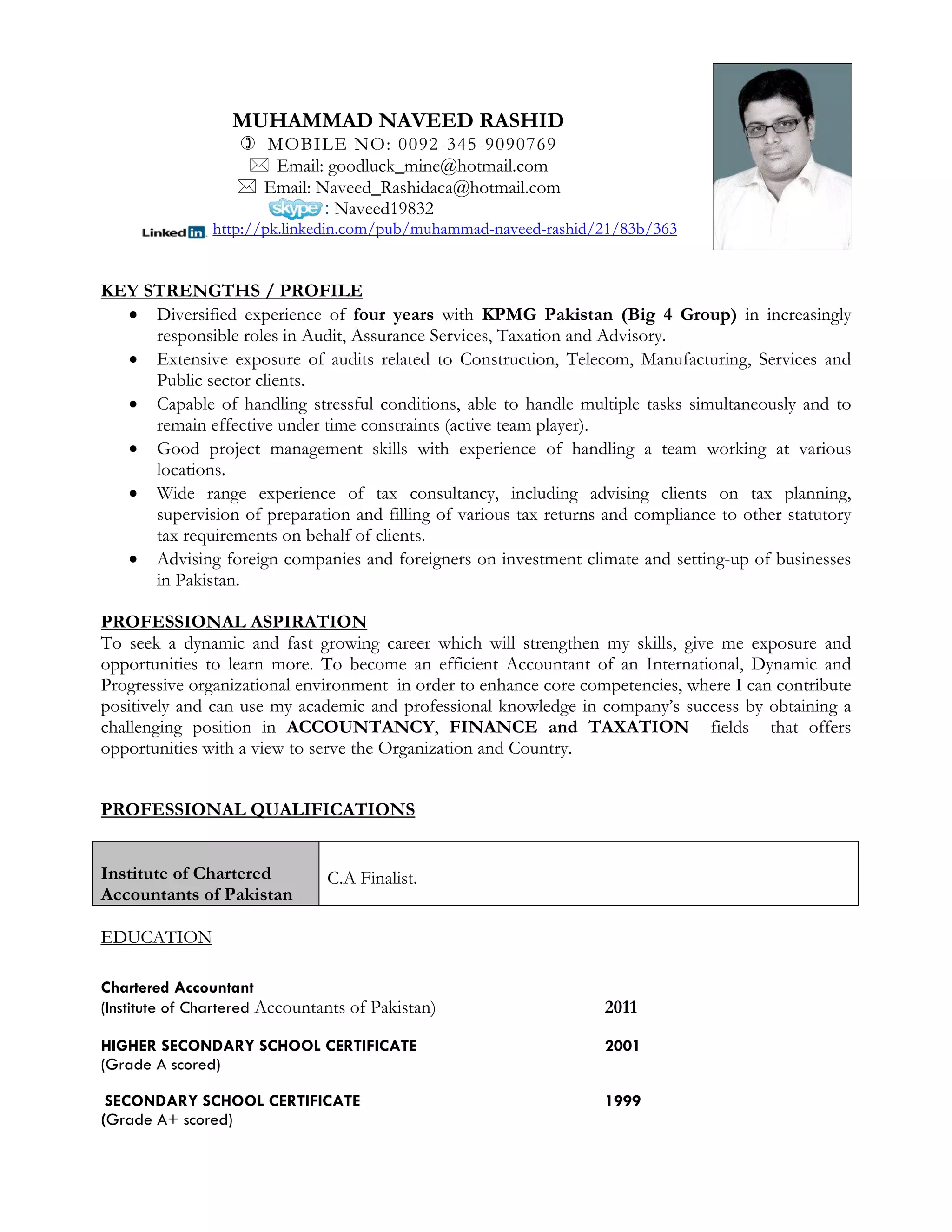 Personal CV Naveed | PDF