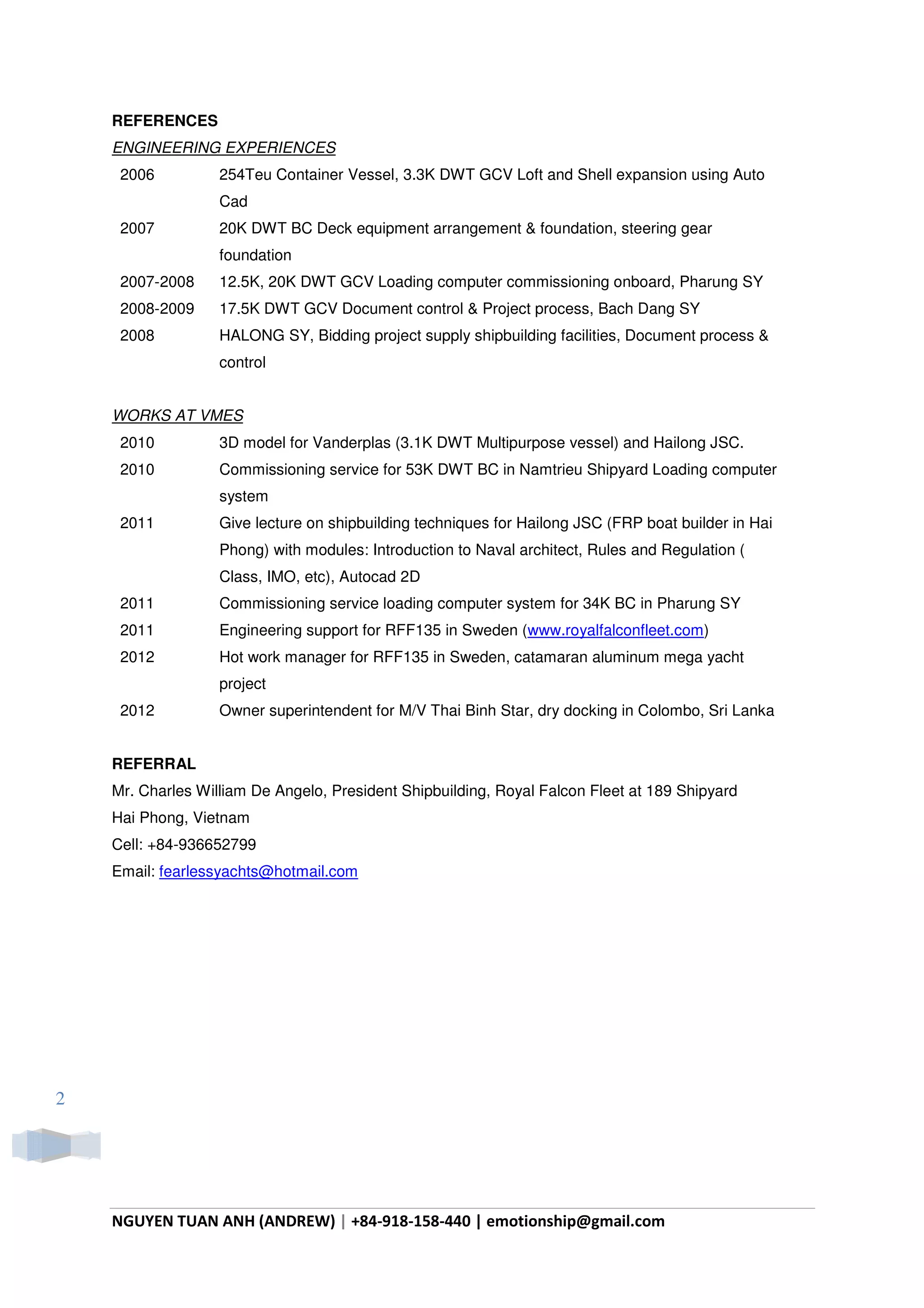 Cv nguyen tuan anh(andrew) | PDF