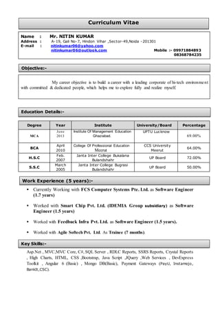 CV_Nitin_Kumar_2022 | DOCX
