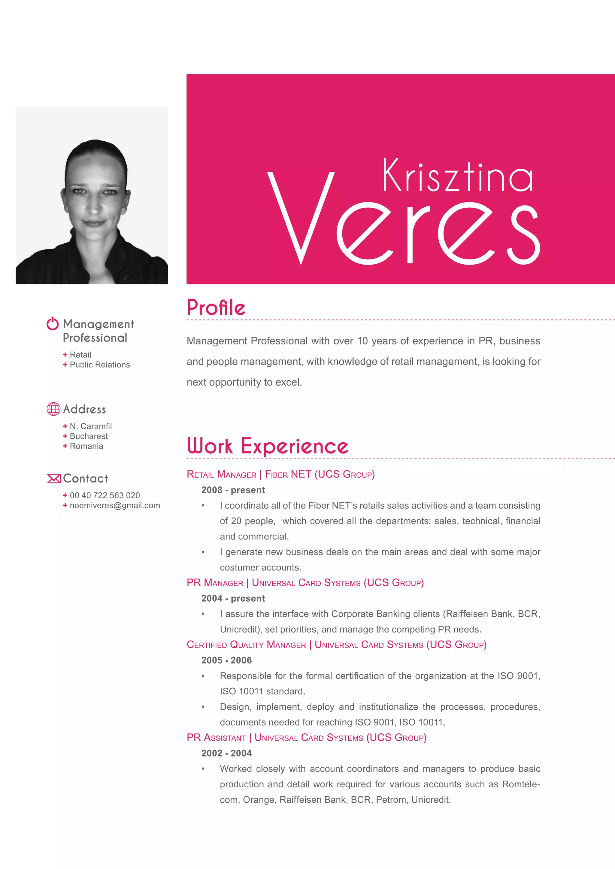CV - Krisztina Veres | PDF